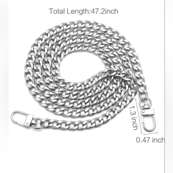 Bags | 472 Silver Chain Only Wallet Chain | Poshmark